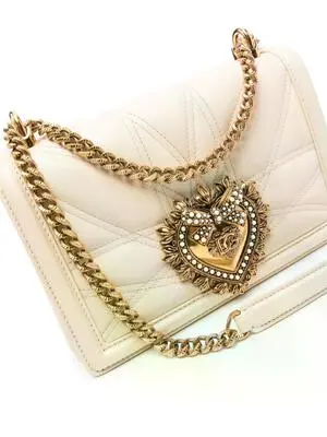 Dolce & Gabbana Medium Devotion Quilted Shoulder Bag - Neutrals