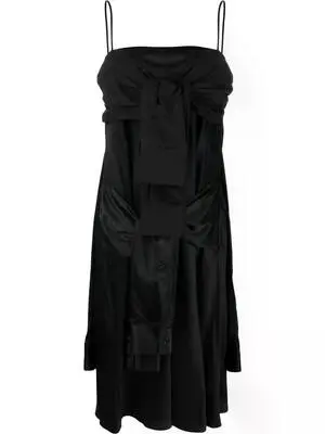 MAISON MARGIELA Knot Detail Midi Dress - Black
