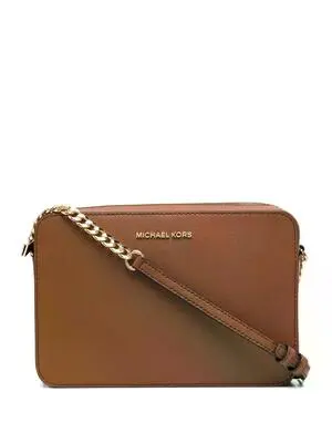 Michael Kors Saffiano Leather Crossbody Bag - Brown
