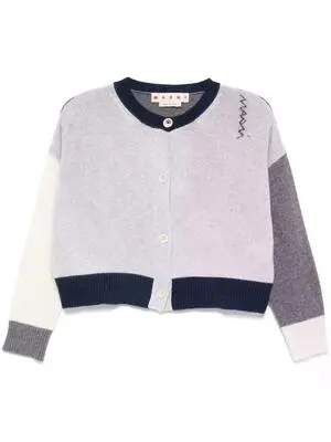 Marni Colour-block Crew Neck Cardigan