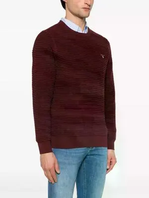 Gant Textured Cotton Sweater - Red