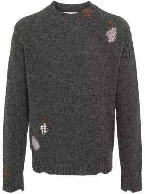 Marni Shetland Jumper With Ripped Detailing