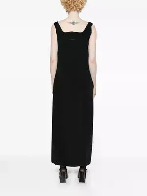 MAISON MARGIELA Maxi Dress With Logo And Barcode Print