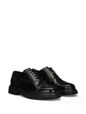 Dolce & Gabbana Brushed Calfskin Oxford Shoes With Brogue Detailing