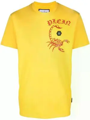 Philipp Plein Chest Logo-print Detail T-shirt - Yellow