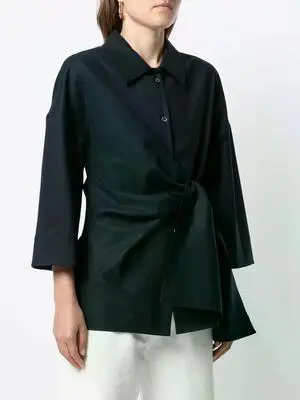 Goen.j Tie-waist Longline Shirt