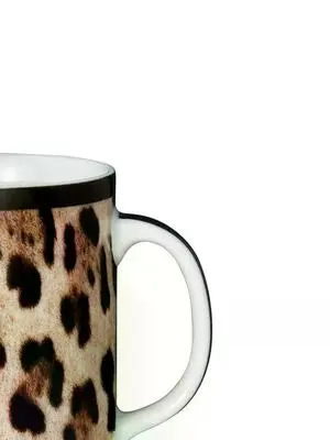 Dolce & Gabbana Leopard-print Porcelain Mug - Brown