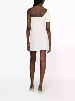 COURREGES One-shoulder Twist Crepe Minidress