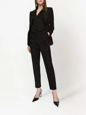 Dolce & Gabbana High-waisted Jacquard Trousers