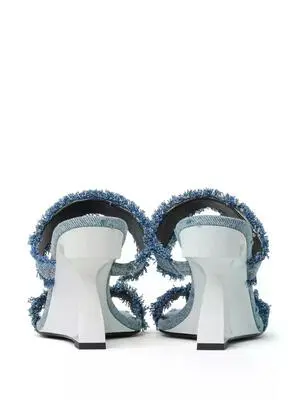 Karl Lagerfeld Waverly Wedge Sandals - Blue