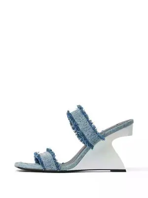 Karl Lagerfeld Waverly Wedge Sandals - Blue