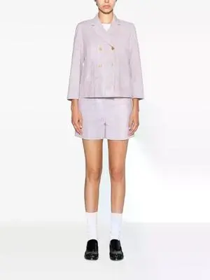 Thom Browne Striped High-waist Shorts - Red