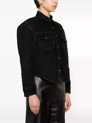Wardrobe.NYC Curved Hem Denim Jacket