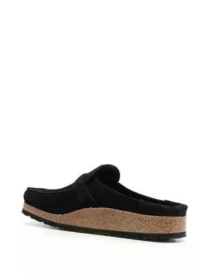 BIRKENSTOCK Suede Mules With Side Buckle - Black