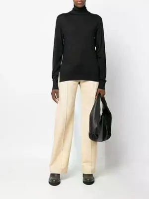 JIL SANDER Cashmere Blend Roll Neck Long Sleeve Jumper