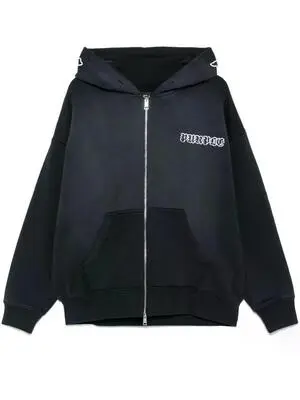 PURPLE BRAND Logo-print Hoodie - Black