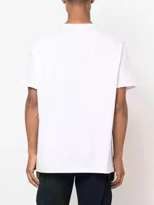 Polo Ralph Lauren V-neck T-shirt With Embroidered Logo - White