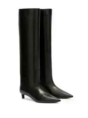 JIL SANDER Knee-high Leather Boots - Black