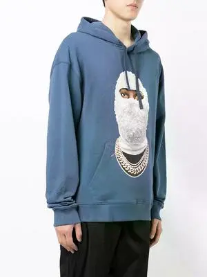 IH NOM UH NIT Graphic Print Hoodie - Blue