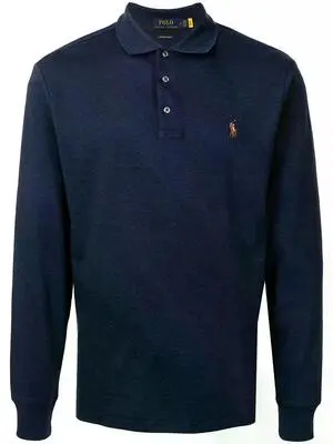 Polo Ralph Lauren Logo-embroidered Long-sleeve Polo Shirt - Blue