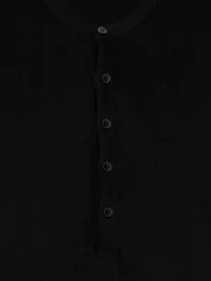 TOM FORD Henley-neck T-shirt - Black