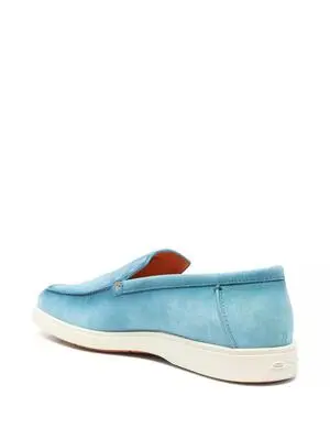 Santoni Suede Loafers - Blue