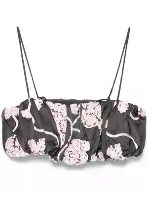 ROTATE BY BIRGER CHRISTENSEN Balloon Crop Top - Grey