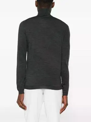 GOES BOTANICAL Merino Wool Fine Knit Roll Neck Sweater - Grey