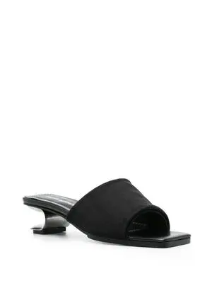 NICOLE SALDANA Sarah Mules With Sculptural Heel - Black