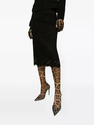 Dolce & Gabbana Floral Lace Midi Skirt