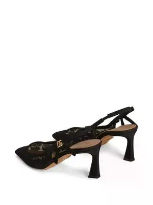 Dolce & Gabbana Lace-appliqué Slingback Pumps