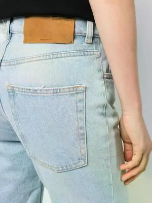 Off-White Bleach Baby Baggy Flared Jeans - Blue