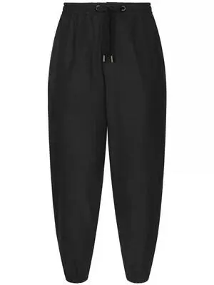 Dolce & Gabbana Drawstring-waist Cotton Track Pants - Black