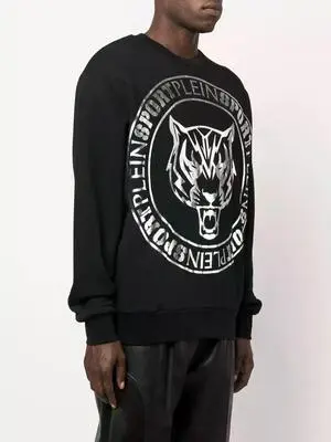 PLEIN SPORT Tiger Logo Print Sweatshirt