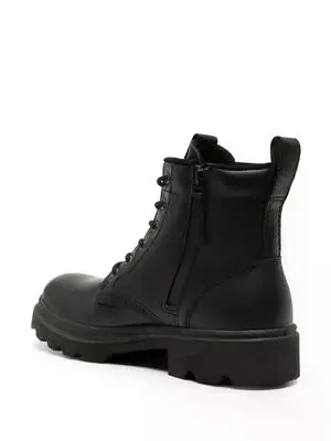 Ecco Grainer Logo-embossed Leather Ankle Boots