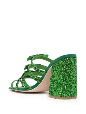 MACGRAW Dorothy Glitter-detail Sandals - Green