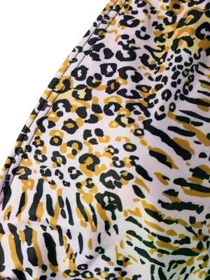 DUSKII Leopard Print V-neck Bikini Top