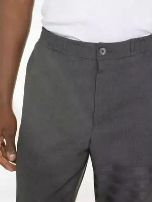 Thom Browne Cropped Tailored Trousers With Signature 4-bar Stripe