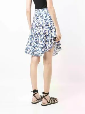 BAMBAH Asymmetric Floral-print Skirt