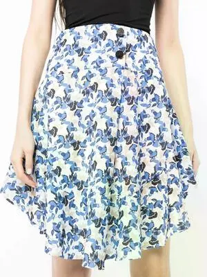 BAMBAH Asymmetric Floral-print Skirt