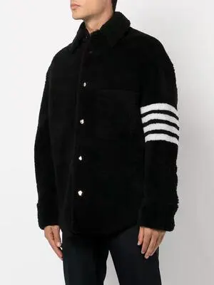 Thom Browne 4-bar Shearling Jacket - Blue