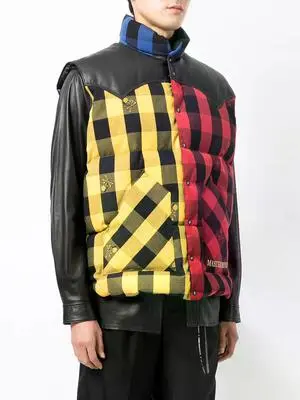 MASTERMIND WORLD Padded Check-print Gilet