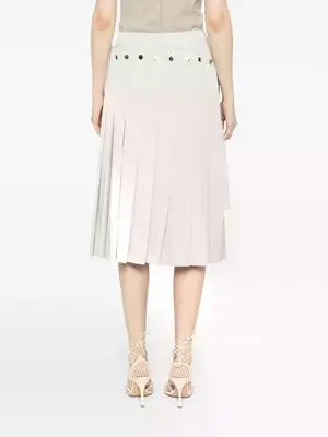 Rokh Double-layered Pleated Skirt - Neutrals