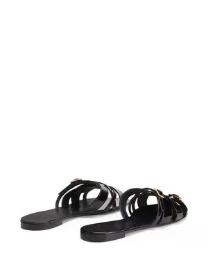 GIUSEPPE ZANOTTI Alhima Leather Sandals - Black