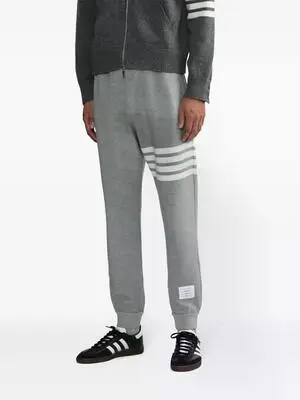Thom Browne Ottoman Rib 4-bar Stripe Track Pants - Grey