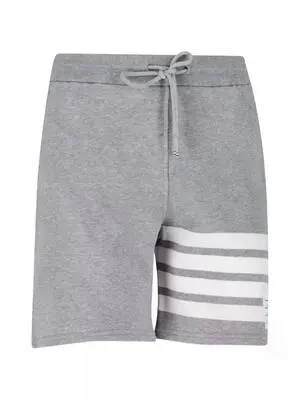 Thom Browne Cotton Track Shorts With Signature 4-bar Stripe