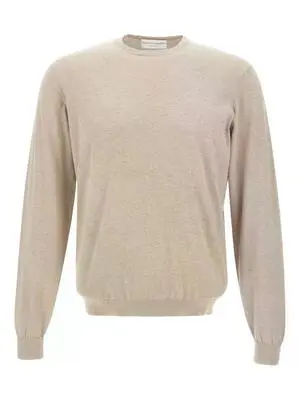 FILIPPO DE LAURENTIIS Crew Neck Long Sleeve Sweater - Neutrals