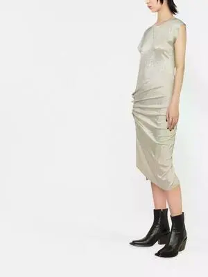 Rabanne Side Gathered-detail Midi Dress