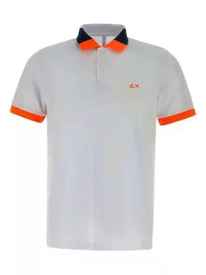 SUN 68 Colour-block Polo Shirt - Grey