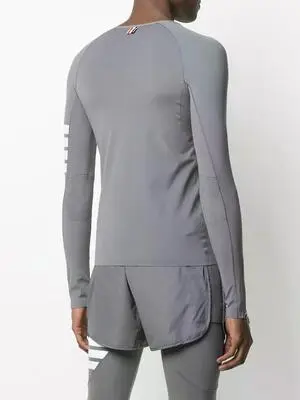 Thom Browne 4-bar Stripe Lightweight Compress Top - Grey